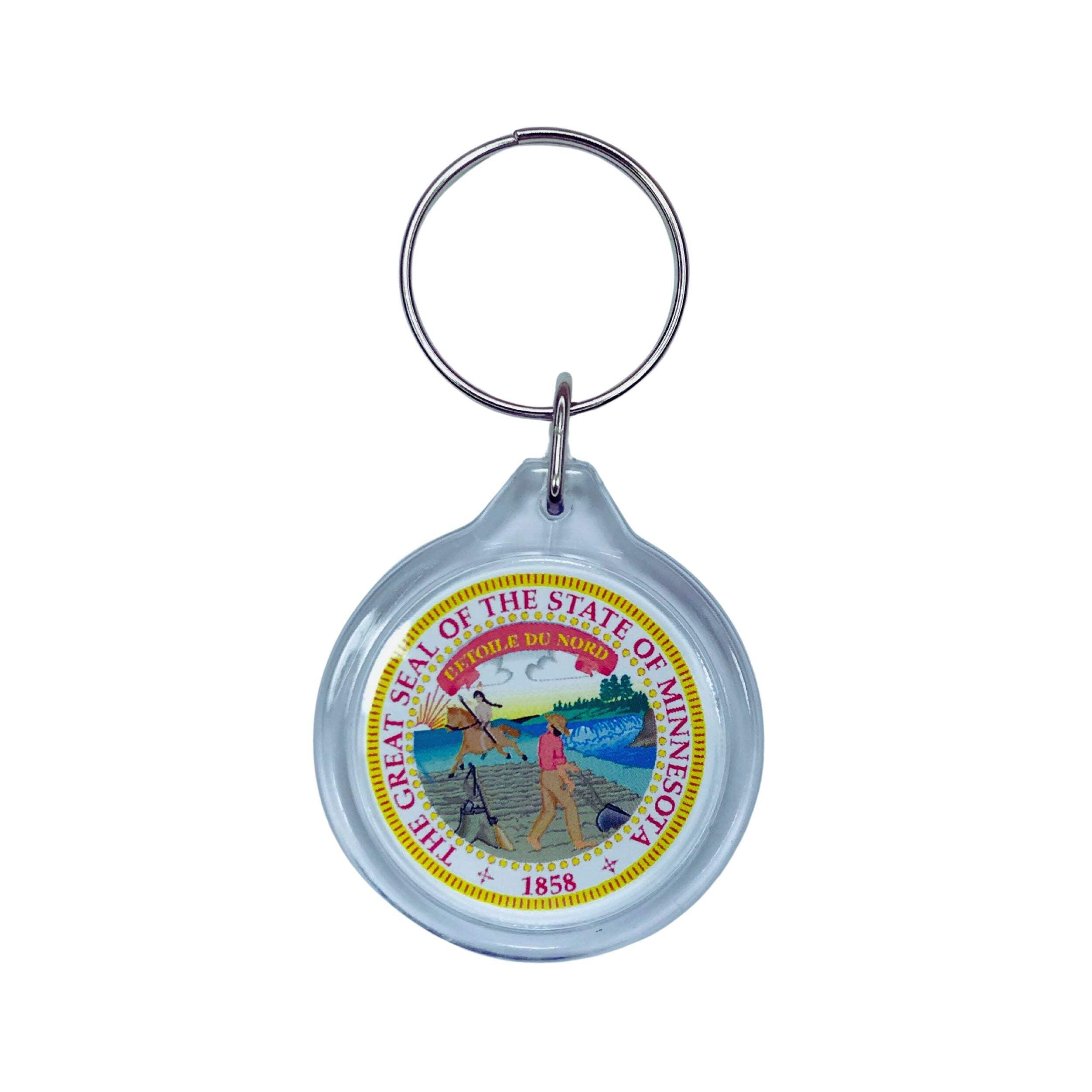 Round Acrylic Keychain - State Seal Minnesota - USA | Acrylic State ...