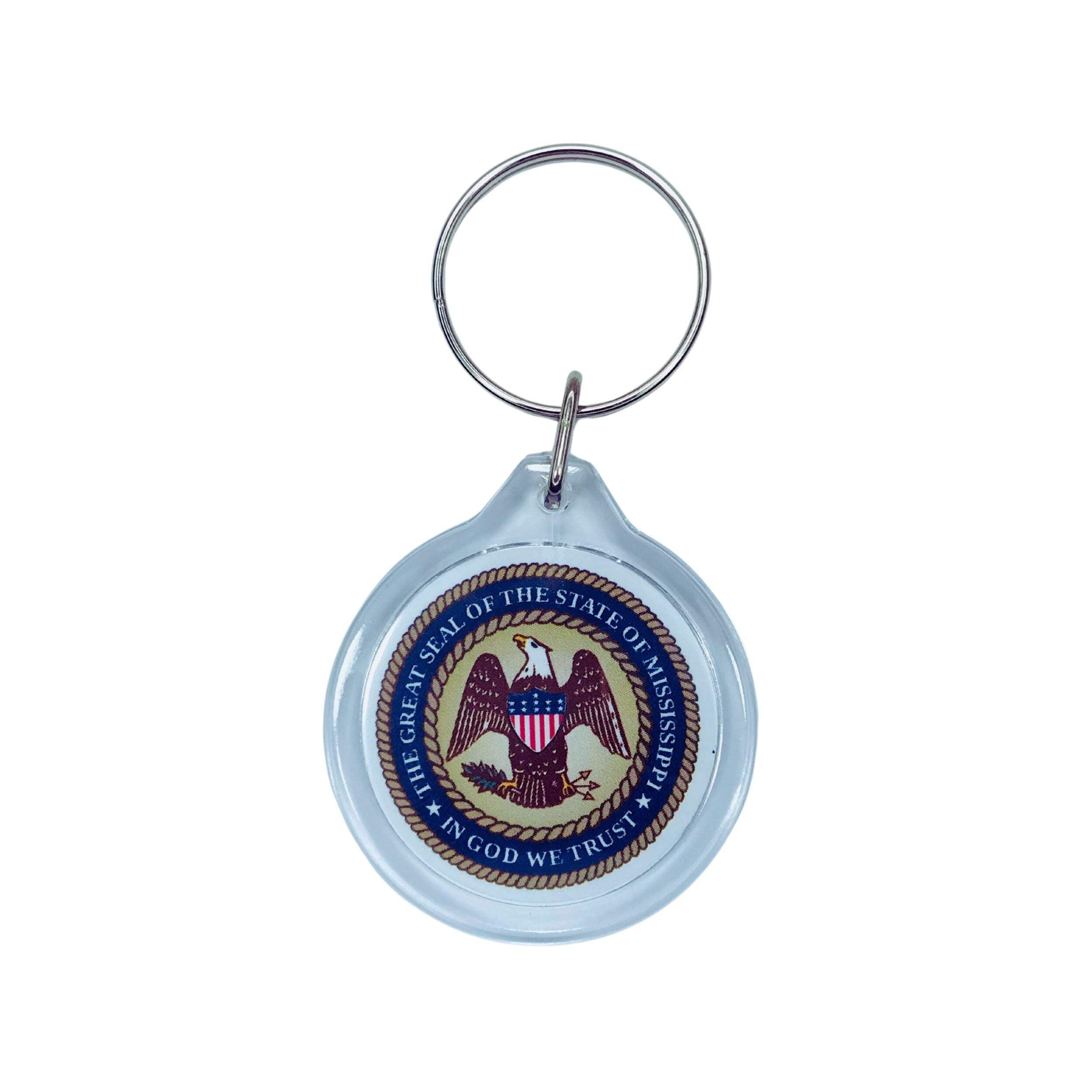Round Acrylic Keychain - State Seal Mississippi - USA | Acrylic State ...