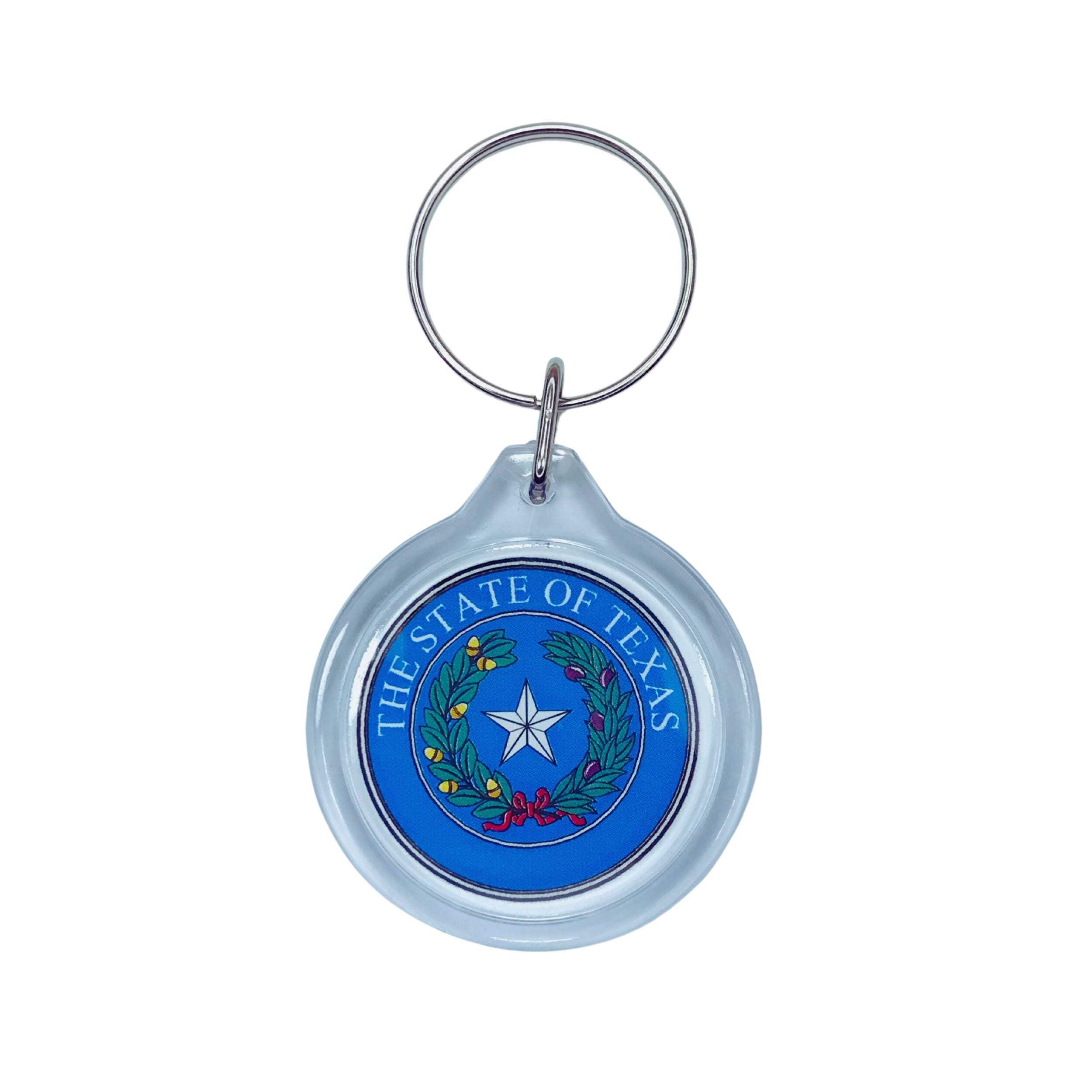 Round Acrylic Keychain - State Seal Texas - USA | Acrylic State Seal ...