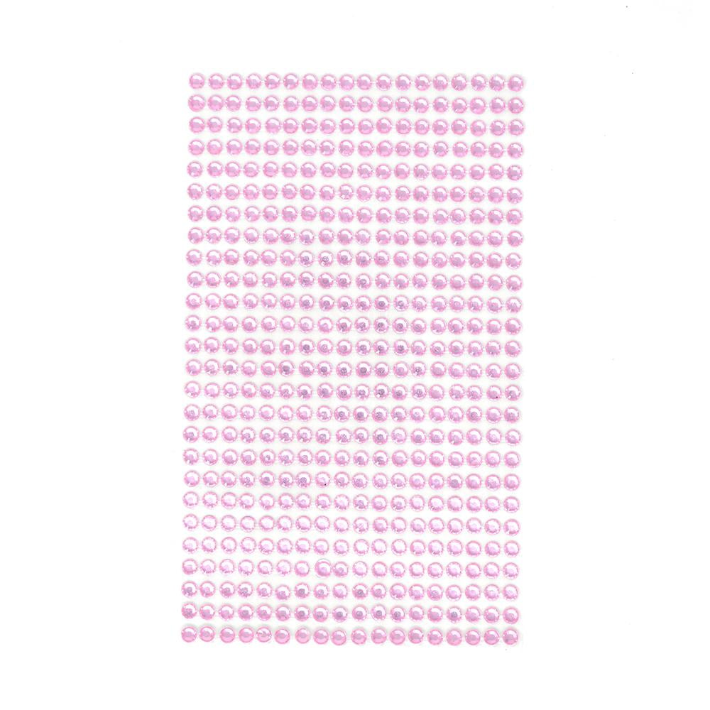 Round Adhesive Diamond Gem Stickers, 4mm, Pink - Walmart.com