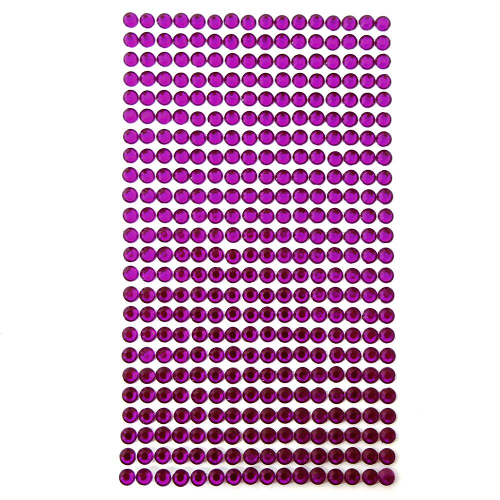 Round Adhesive Diamond Gem Stickers, Violet, 5mm - Walmart.com