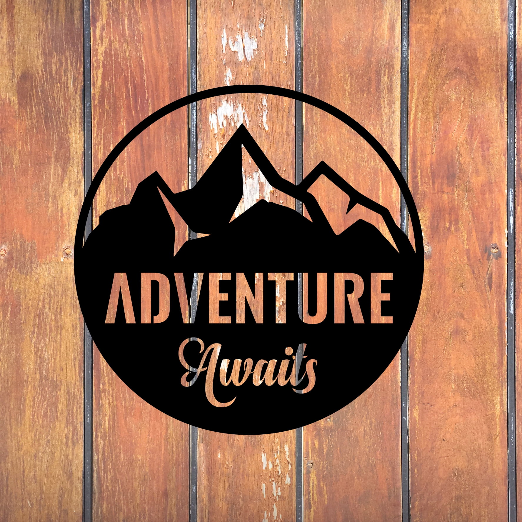 Round Adventure Awaits - Beautiful Solid Steel Home Decor Decorative ...