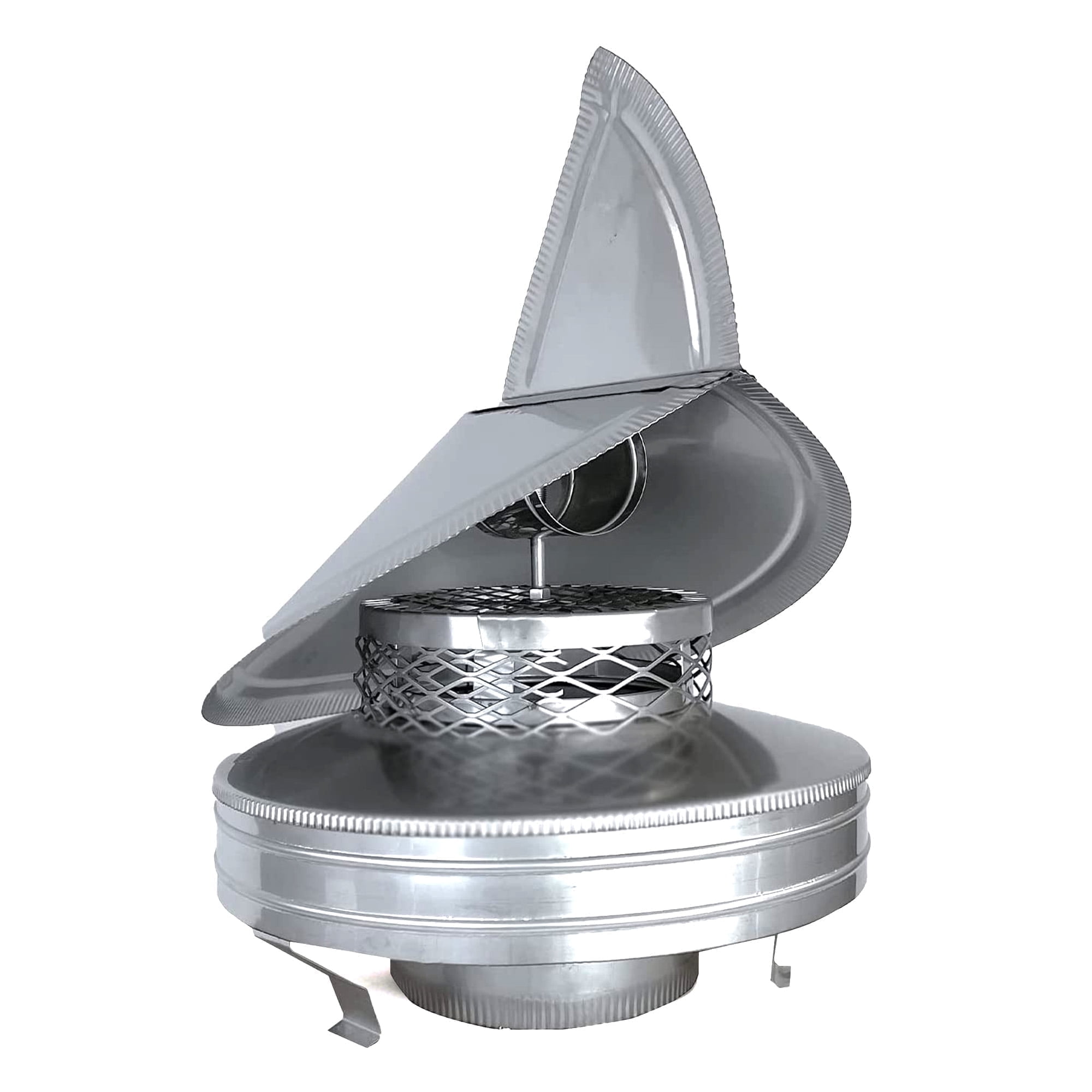 Round Air Cooled Wind Directional Chimney Cap, Stainless Steel, Size 7 ...