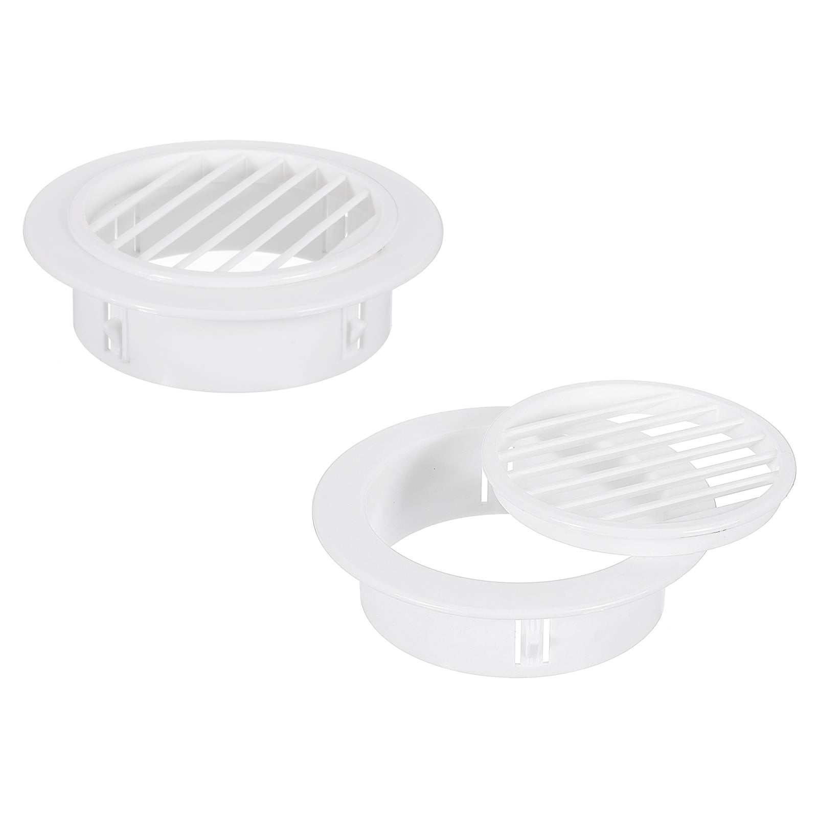 Round Air Vent 4" (102mm), ABS Vent Cover Louver Grille Vent for ...