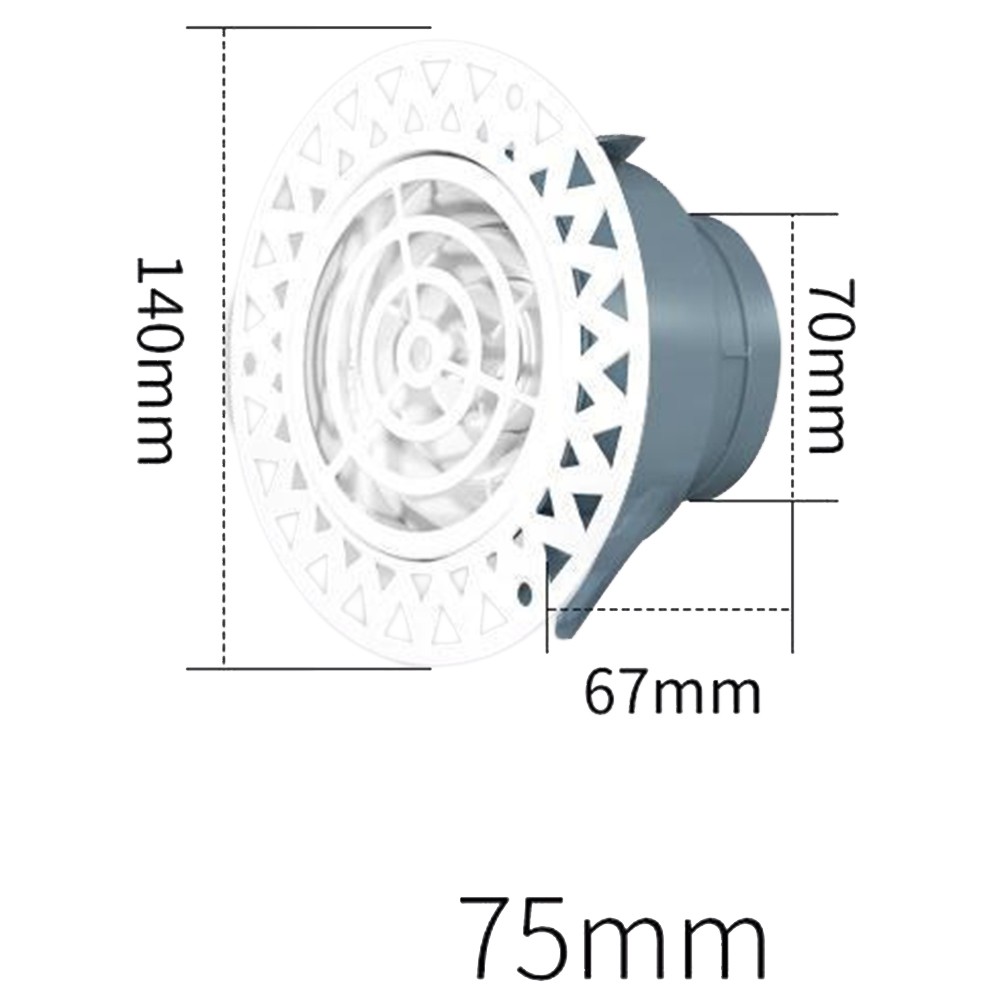 Round Air Vent 75/100mm Ceiling Diffusers Grill Cover Wall Extractor ...