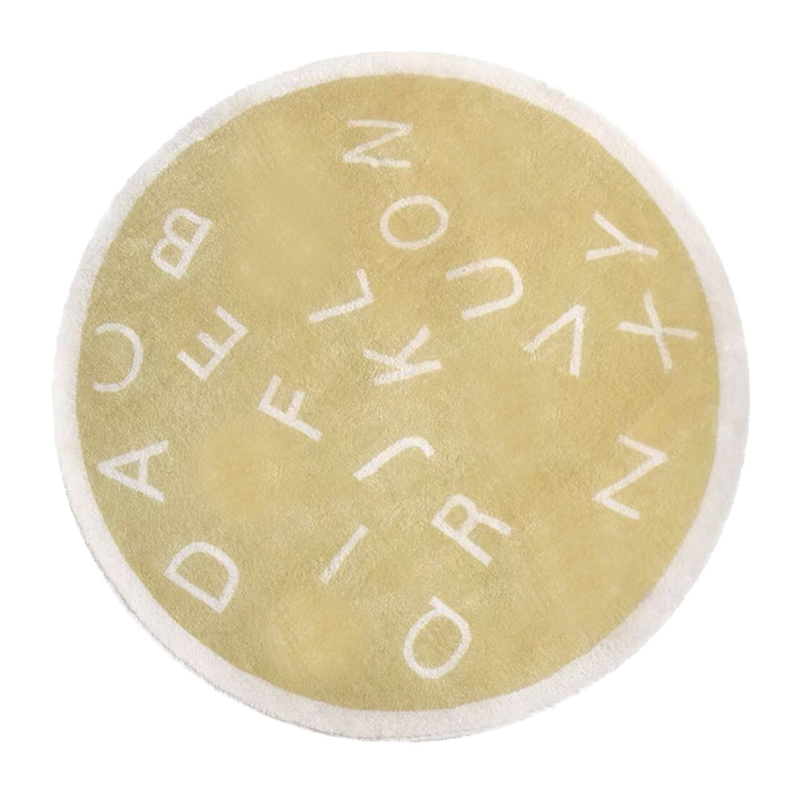 Round Alphabet Learning Rug, Non-Slip Educational Carpet with Letters ...
