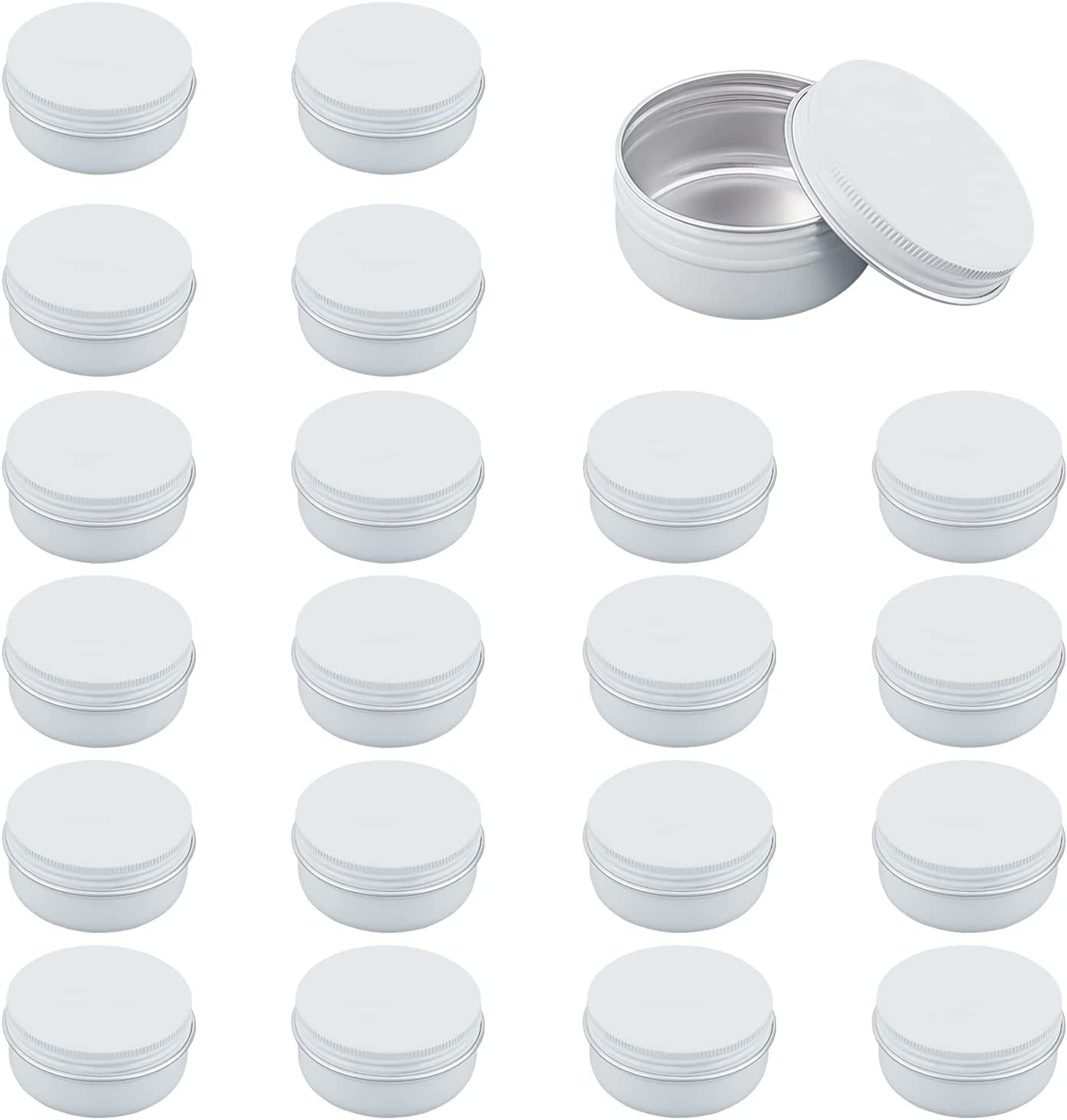 Round Aluminium Tin Cans Aluminium Jar Storage Containers for Cosmetic ...