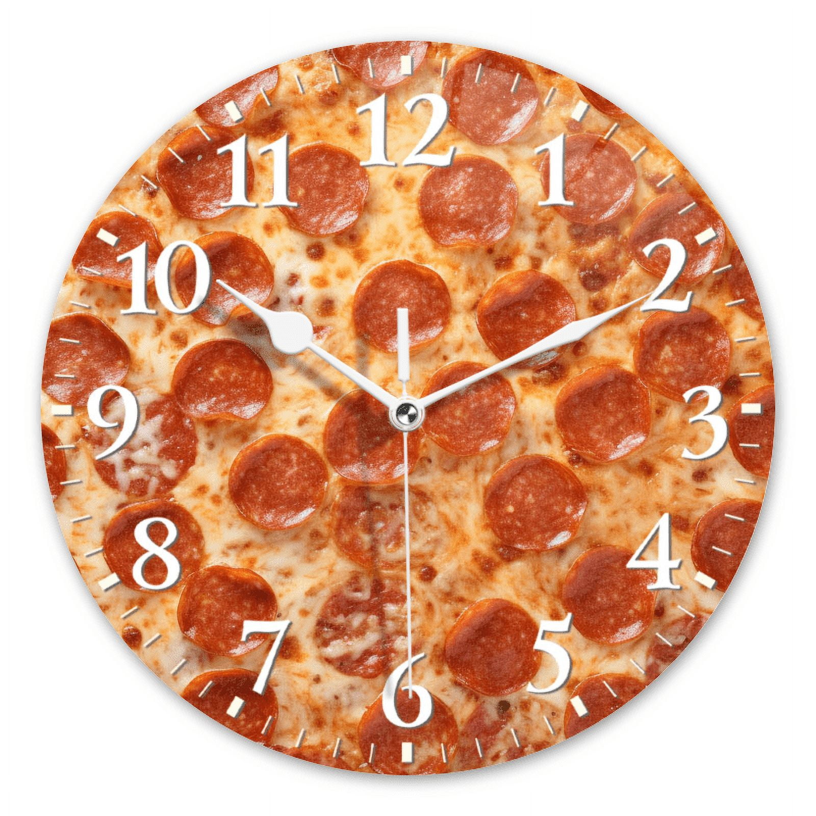 Round Analog Wall Clocks Battery Operated Modern Clock Non-Ticking ...