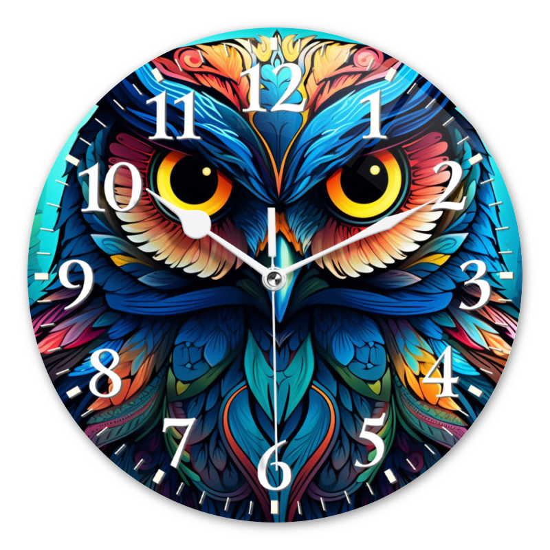 Round Analog Wall Clocks Battery Operated Modern Clock Non-Ticking ...