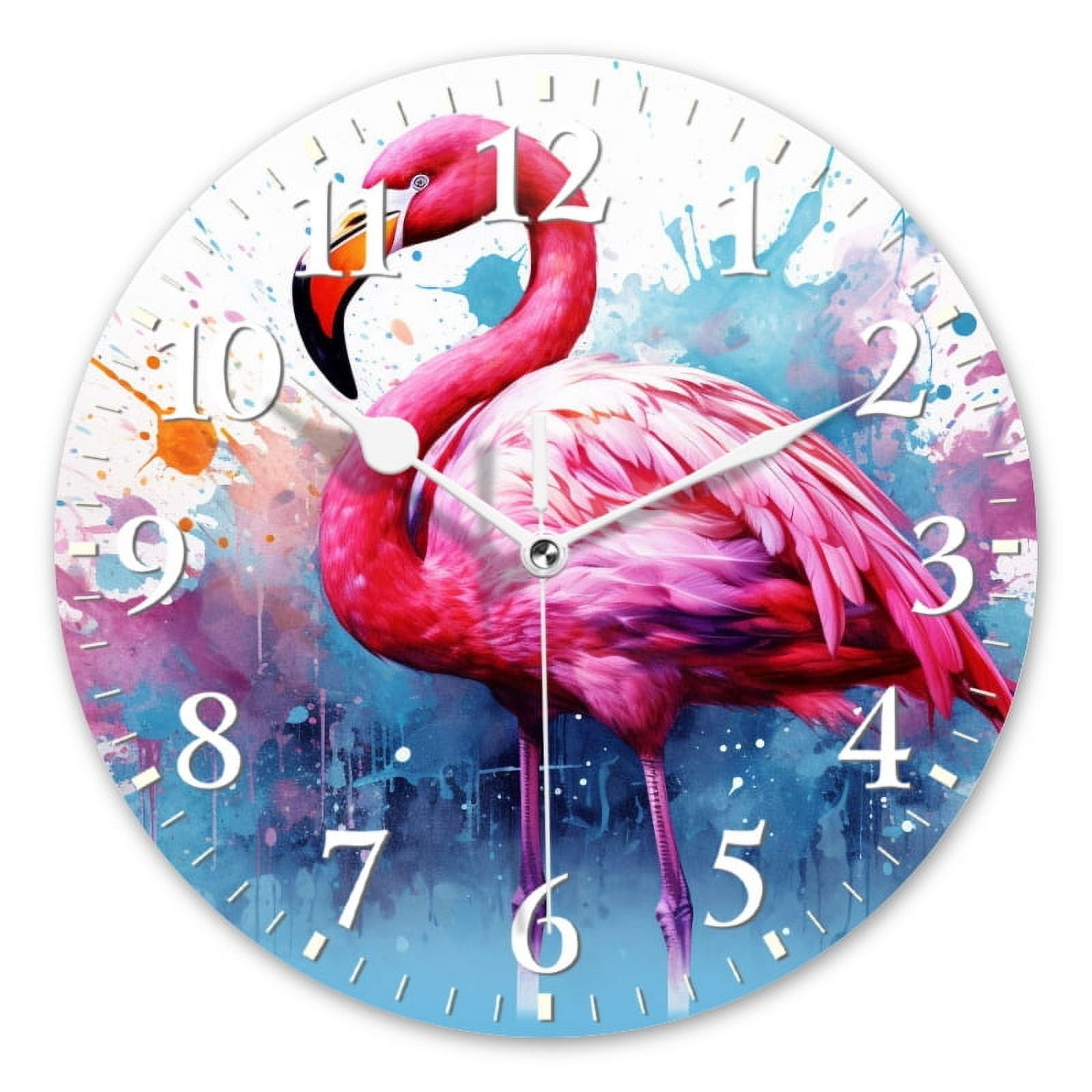 Round Analog Wall Clocks with Non-Ticking Sweep Movement,Battery ...