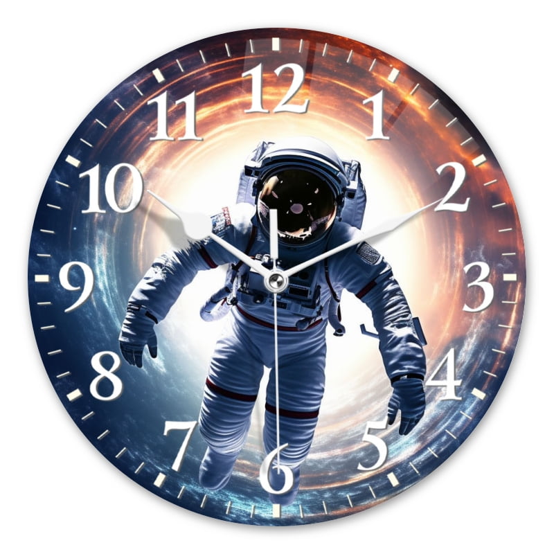 Round Analog Wall Clocks with Non-Ticking Sweep Movement,Battery ...