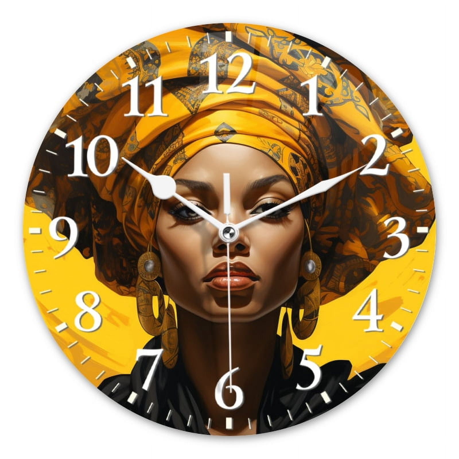 Round Analog Wall Clocks with Non-Ticking Sweep Movement,Battery ...