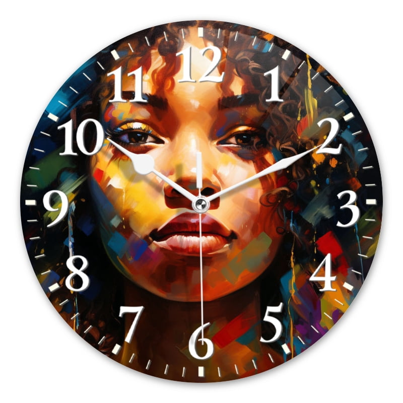 Round Analog Wall Clocks with Non-Ticking Sweep Movement,Battery ...
