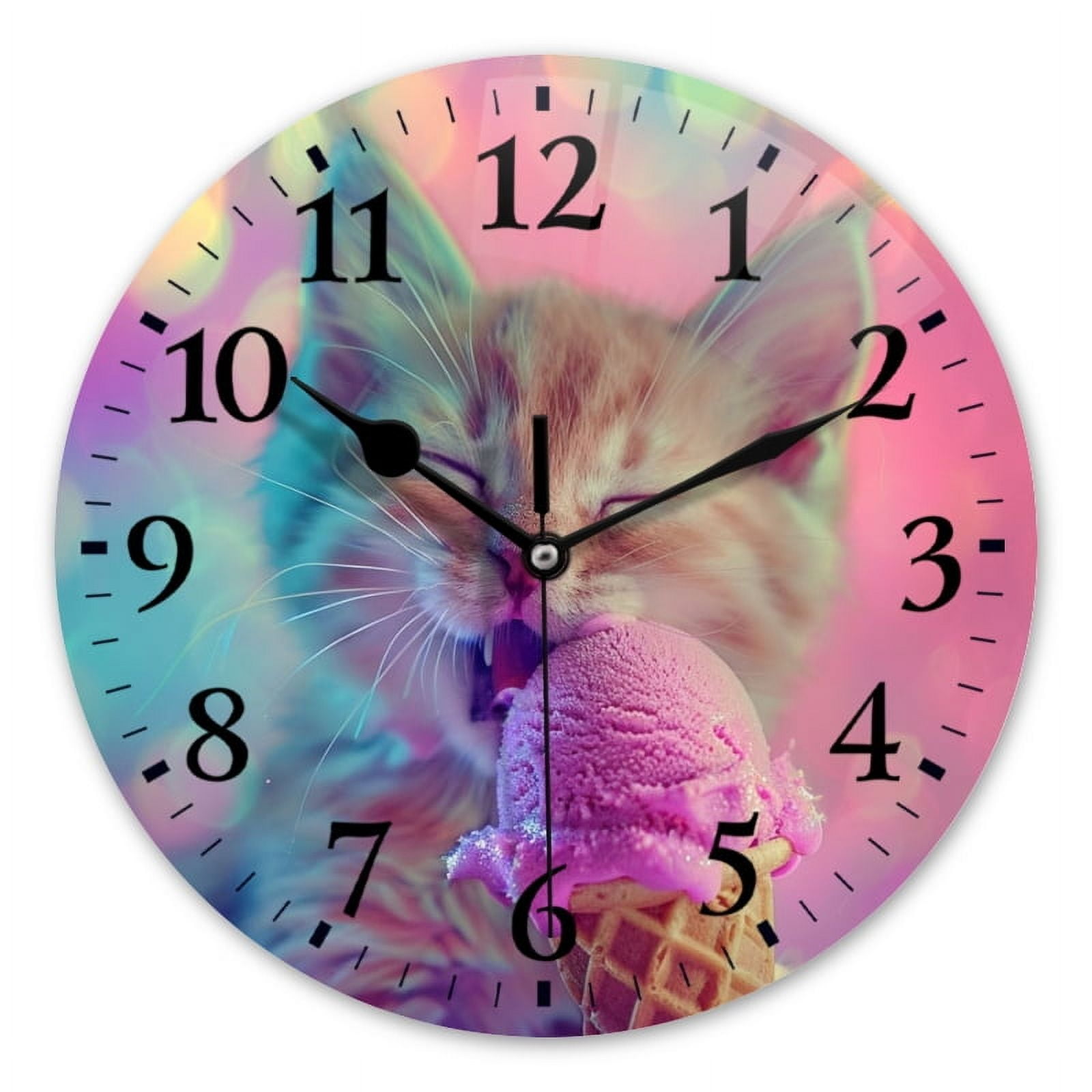 Non-Ticking Silent Wall Clocks Battery Operated Personalized Decor ...