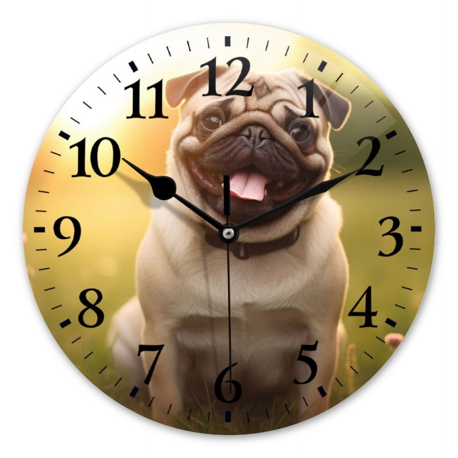 Round Analog Wall Clocks with Non-Ticking Sweep Movement,Battery ...