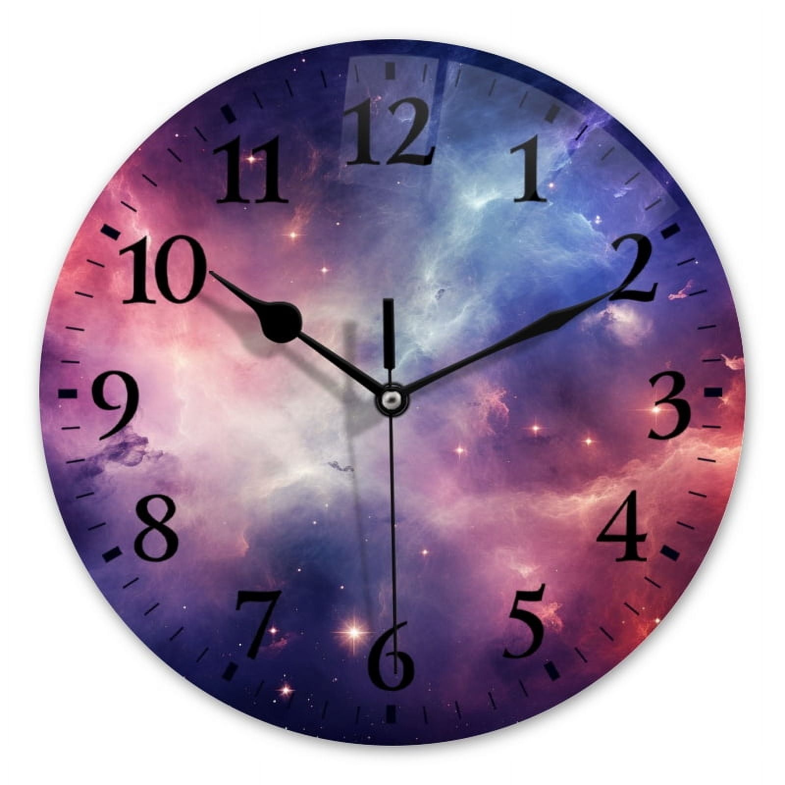 Non-Ticking Silent Wall Clocks Battery Operated Personalized Decor ...