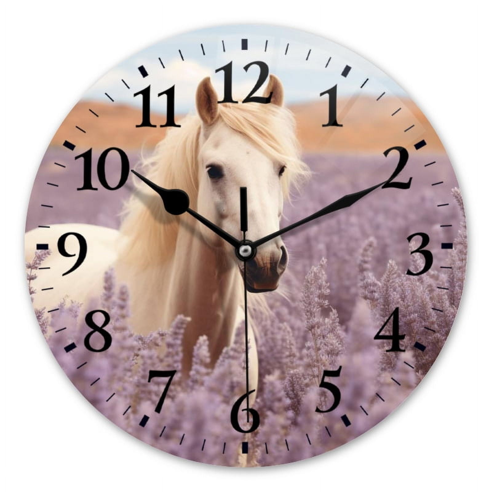 Non-Ticking Silent Wall Clocks Battery Operated Personalized Decor ...