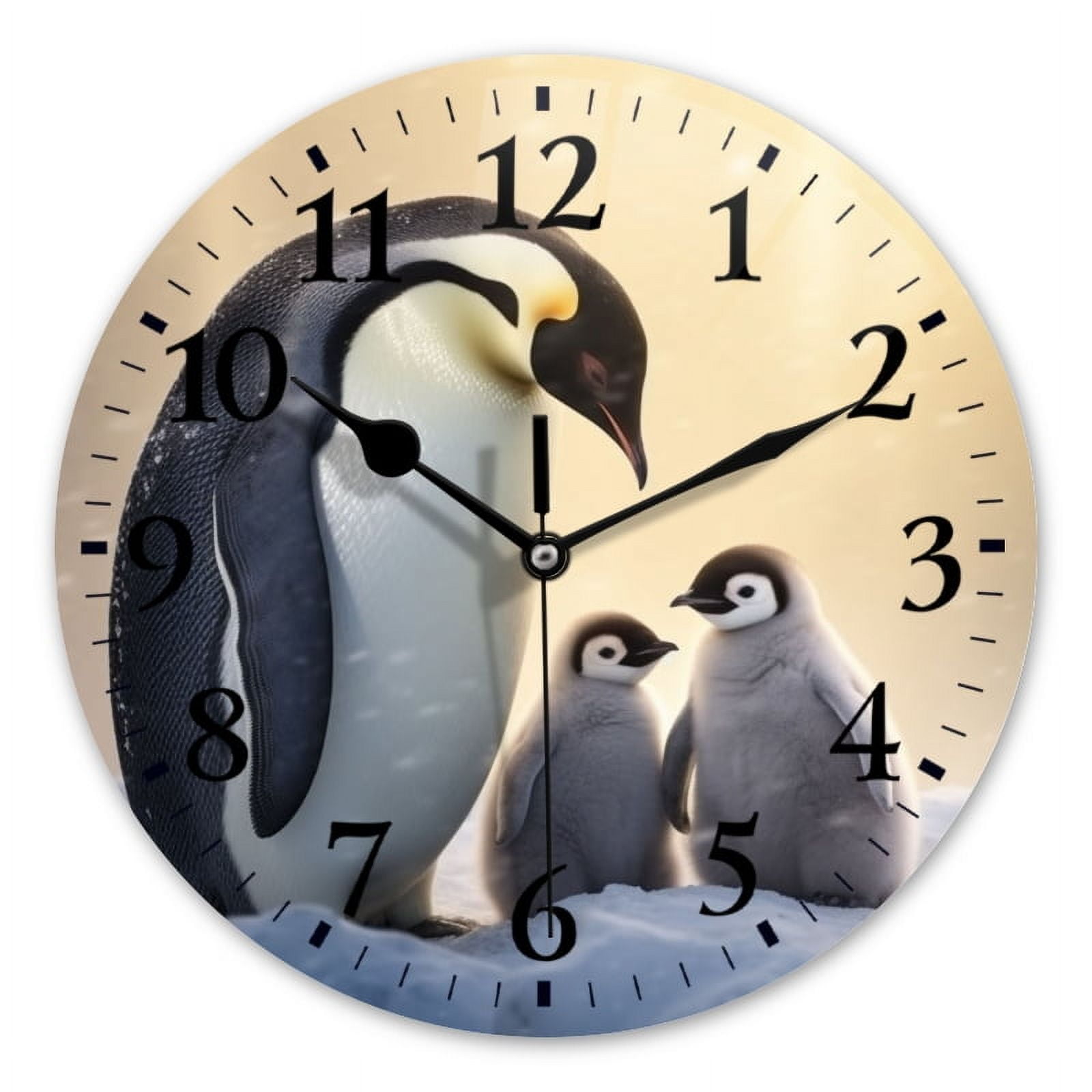 Round Analog Wall Clocks with Non-Ticking Sweep Movement,Battery ...