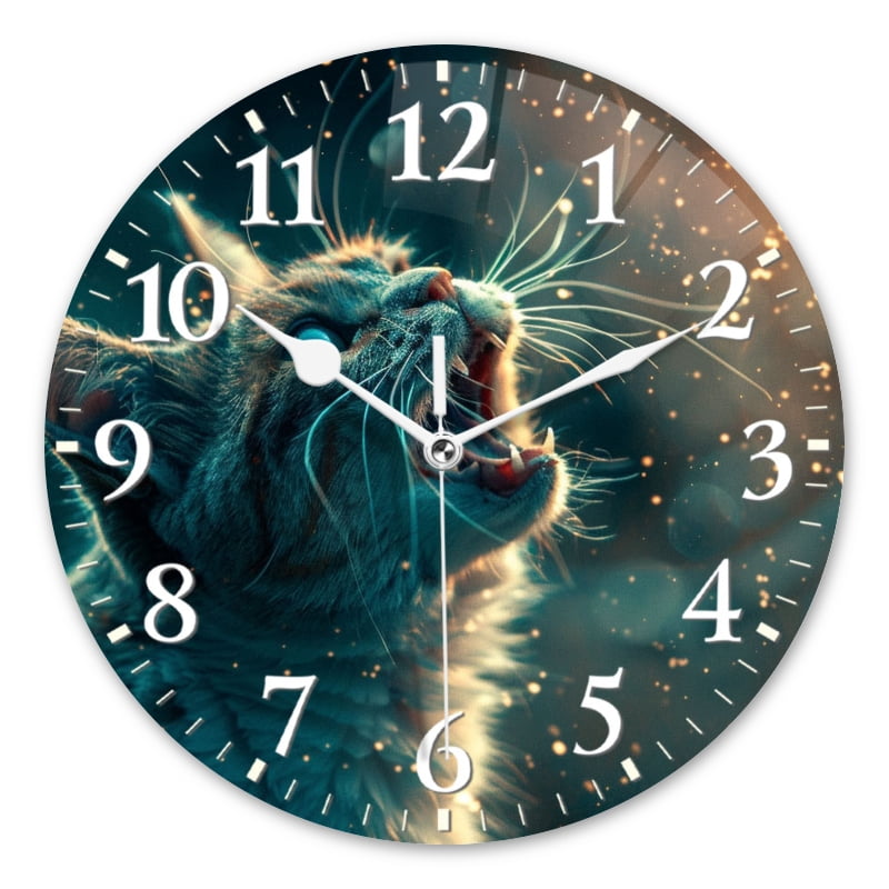 Round Analog Wall Clocks with Non-Ticking Sweep Movement,Battery ...