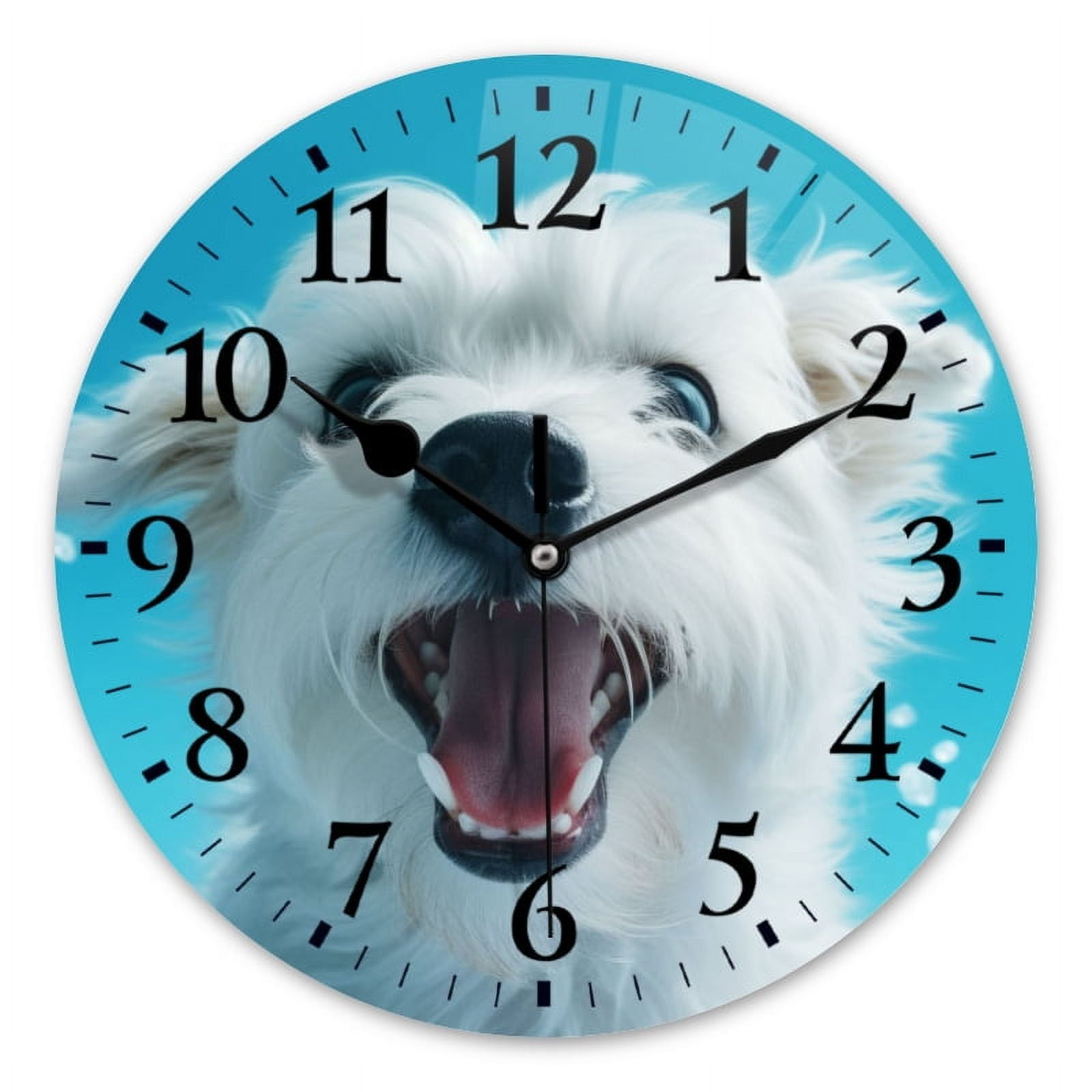 Round Analog Wall Clocks with Non-Ticking Sweep Movement,Battery ...
