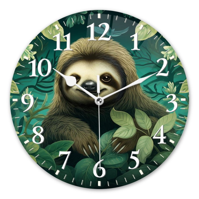 Round Analog Wall Clocks with Non-Ticking Sweep Movement,Battery ...