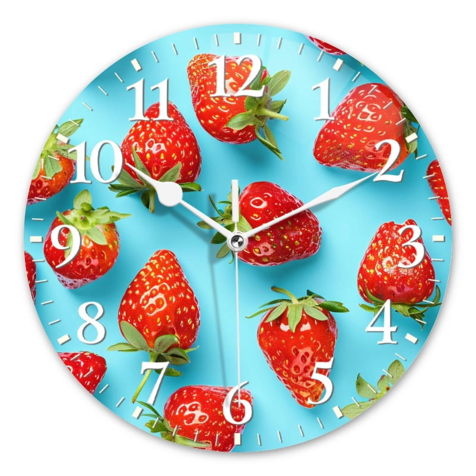 Round Analog Wall Clocks with Non-Ticking Sweep Movement,Battery ...