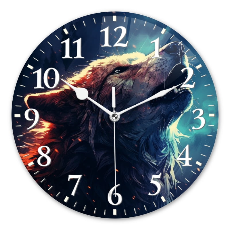 Round Analog Wall Clocks with Non-Ticking Sweep Movement,Battery ...