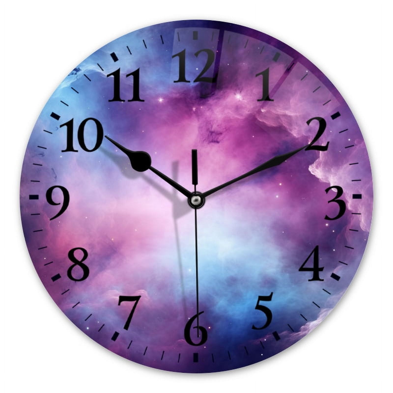 Round Analog Wall Clocks with Non-Ticking Sweep Movement,Battery ...