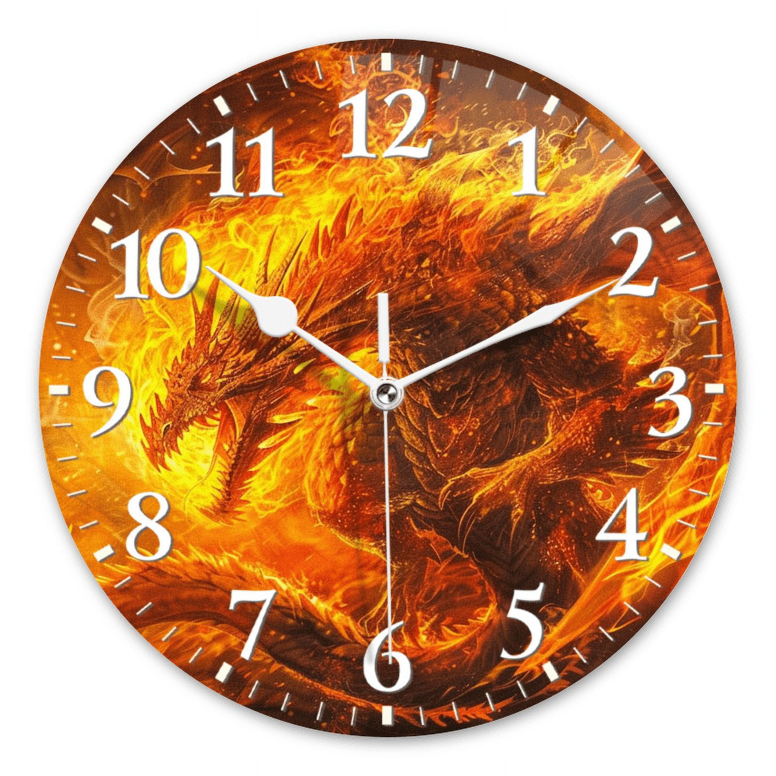 Round Analog Wall Clocks with Non-Ticking Sweep Movement,Battery ...