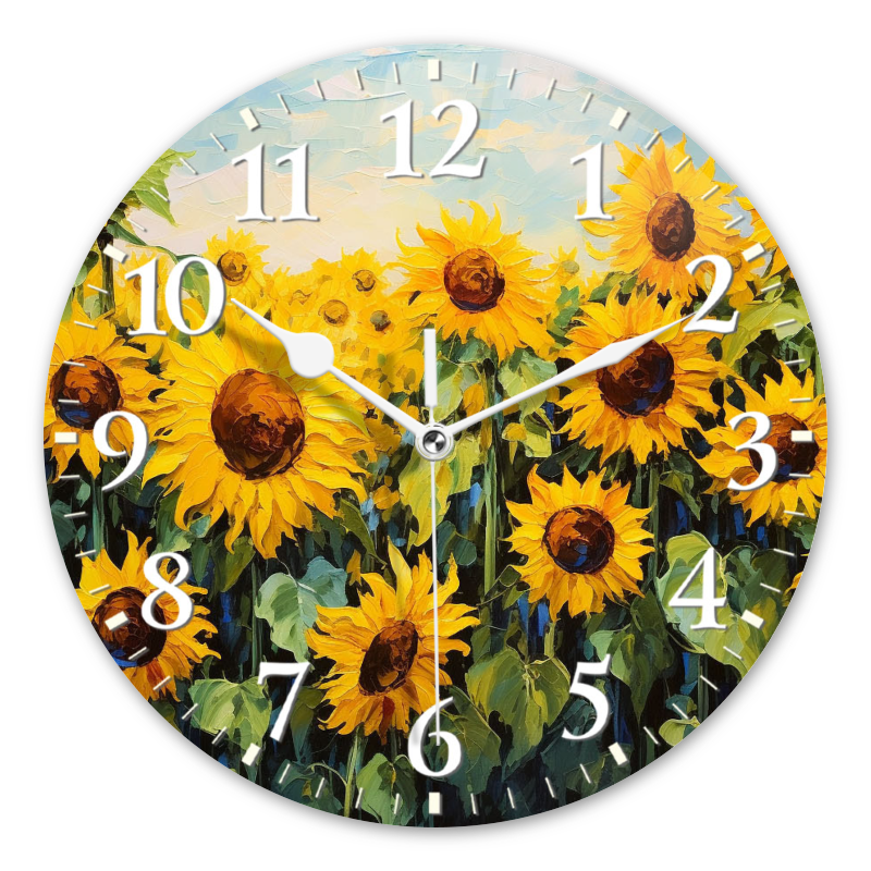 Round Analog Wall Clocks with Non-Ticking Sweep Movement,Battery ...