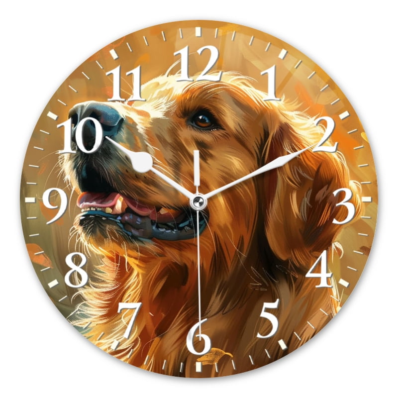 Round Analog Wall Clocks with Non-Ticking Sweep Movement,Battery ...