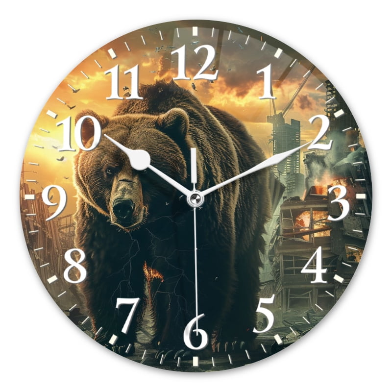Round Analog Wall Clocks with Non-Ticking Sweep Movement,Battery ...