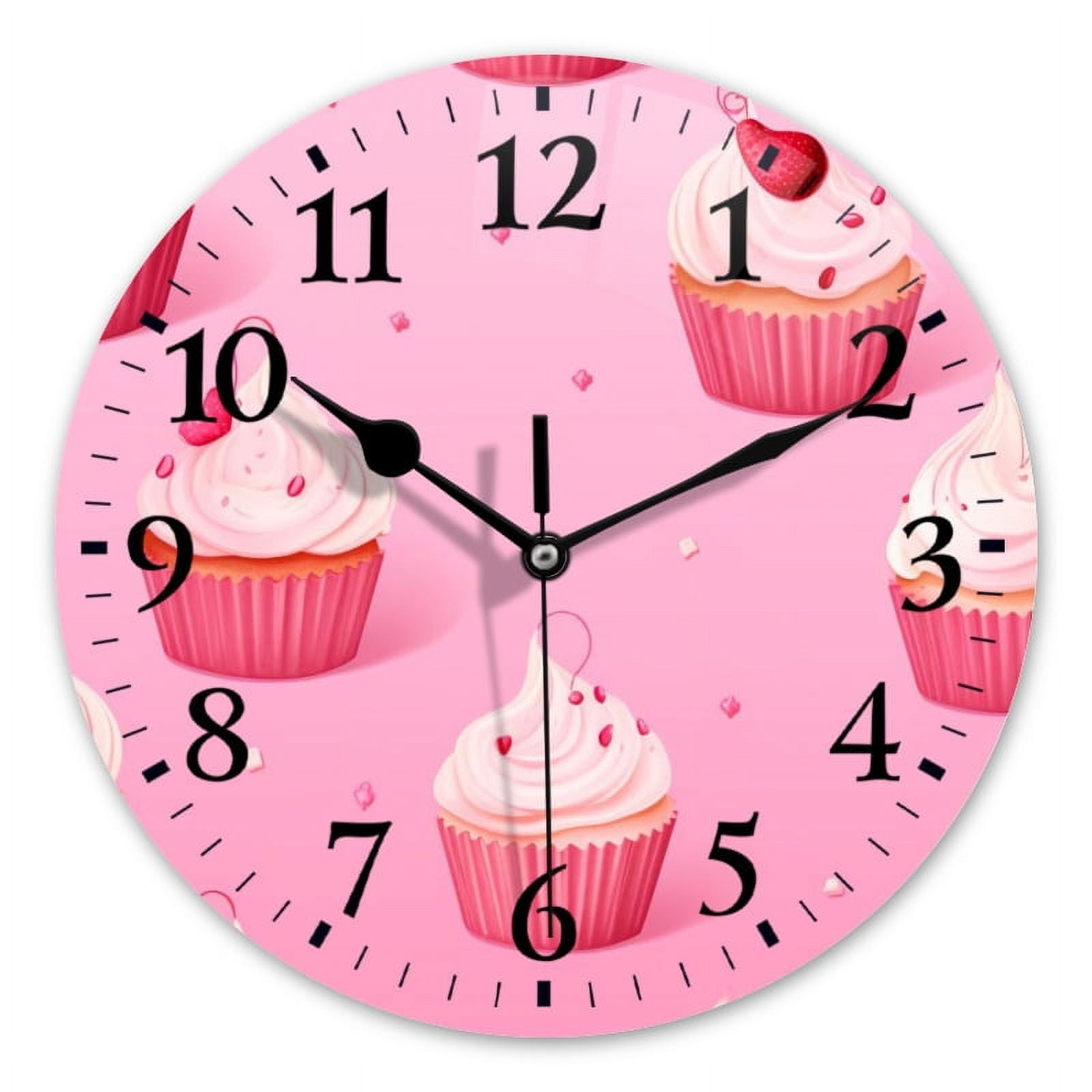 Round Analog Wall Clocks with Non-Ticking Sweep Movement,Battery ...