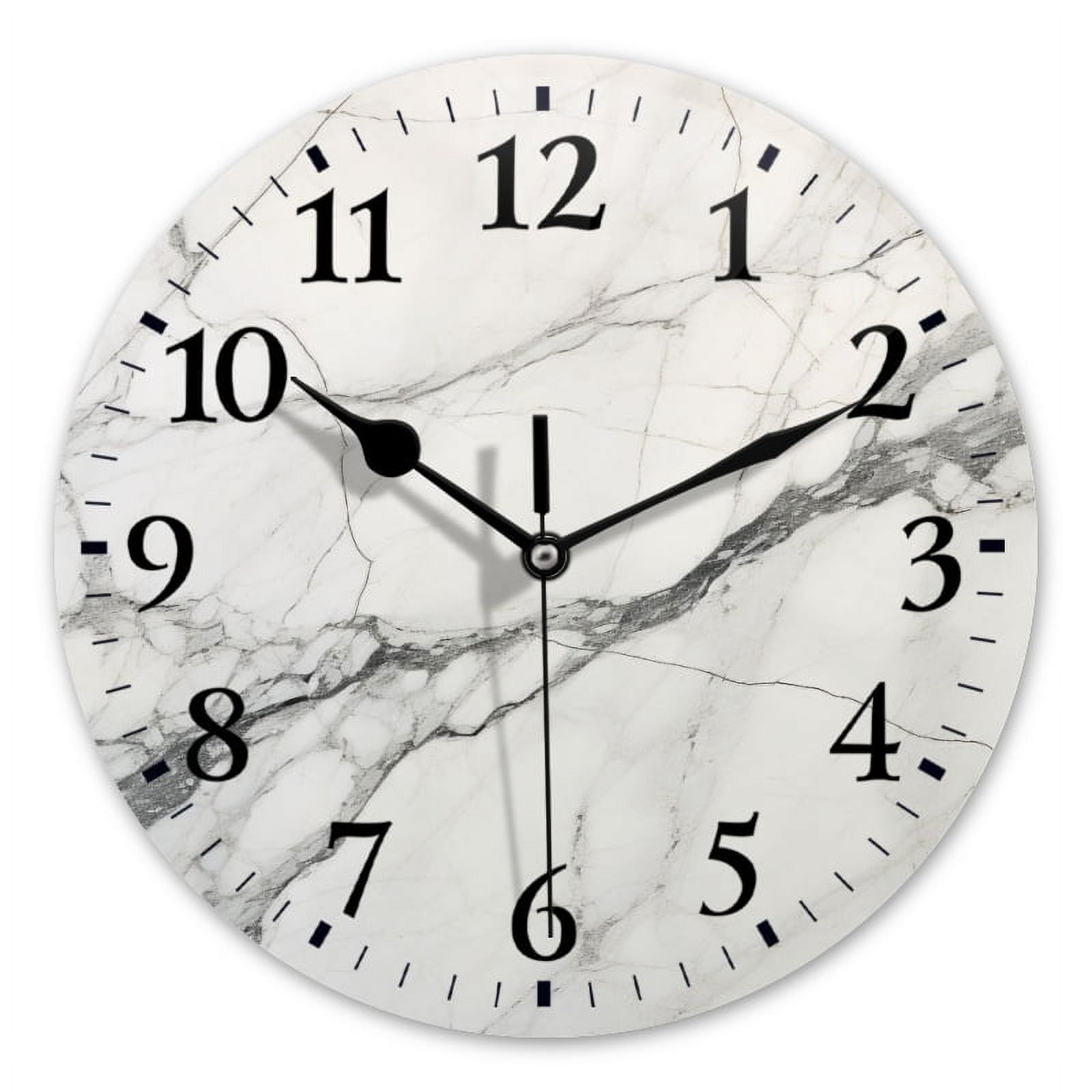 Round Analog Wall Clocks with Non-Ticking Sweep Movement,Battery ...