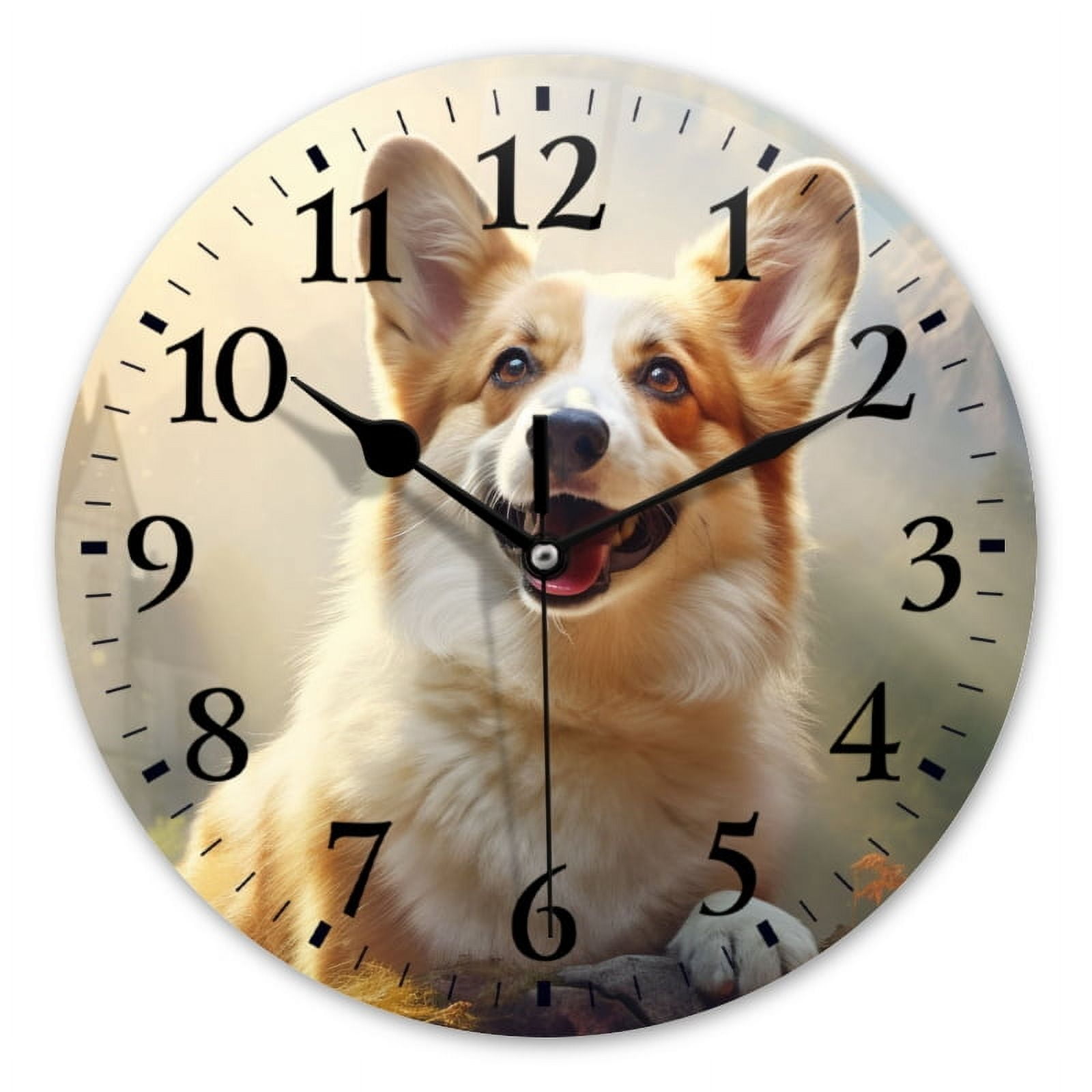 Round Analog Wall Clocks with Non-Ticking Sweep Movement,Battery ...