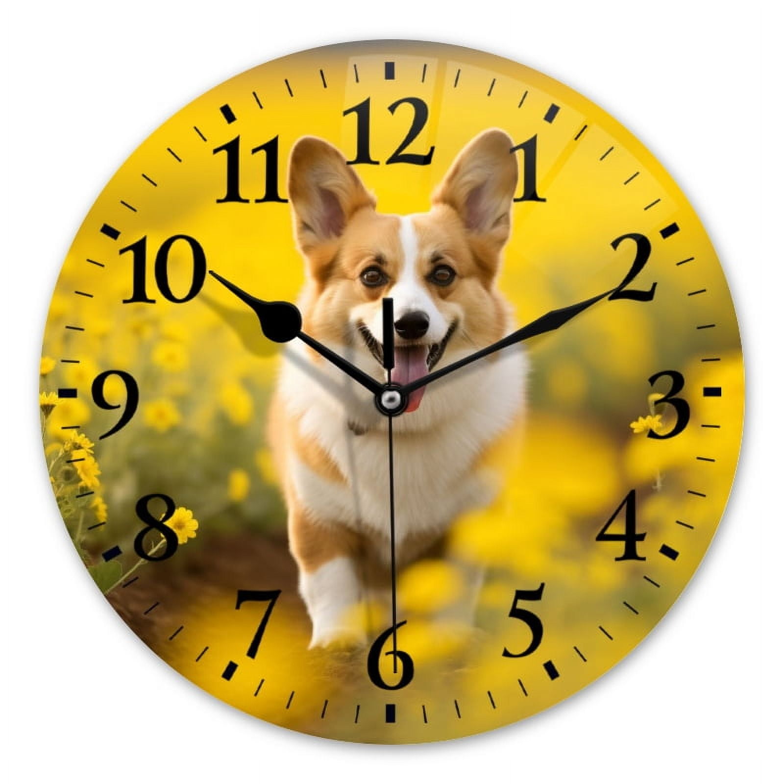 Non-Ticking Silent Wall Clocks Battery Operated Personalized Decor ...