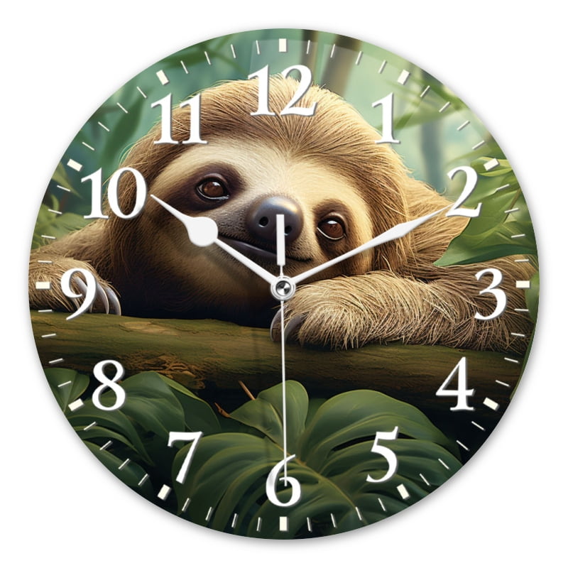 Round Analog Wall Clocks with Non-Ticking Sweep Movement,Battery ...