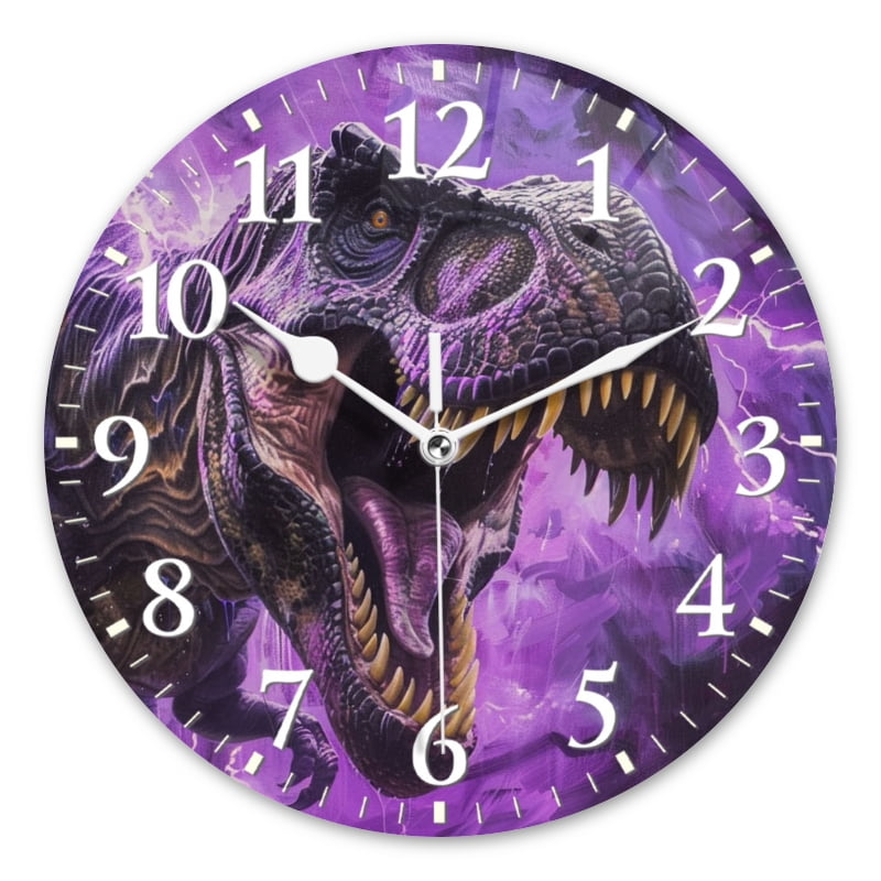 Decorative Round Wall Clocks Non-Ticking Silent Battery Operated Clocks ...