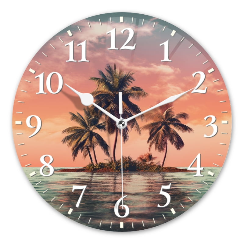 Round Analog Wall Clocks with Non-Ticking Sweep Movement,Battery ...