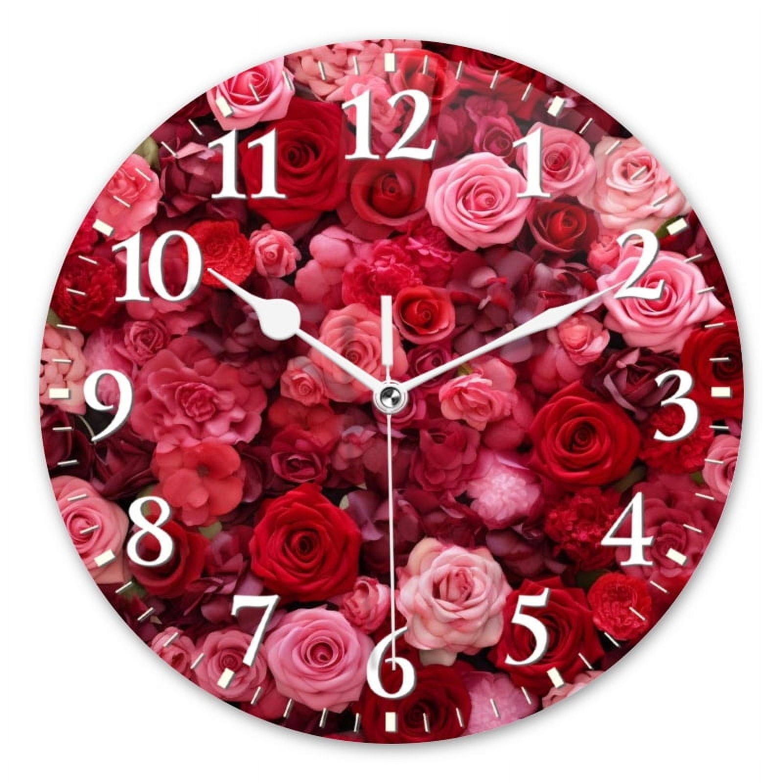 Non-Ticking Silent Wall Clocks Battery Operated Personalized Decor ...