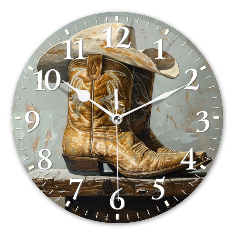 Round Analog Wall Clocks with Non-Ticking Sweep Movement,Battery ...