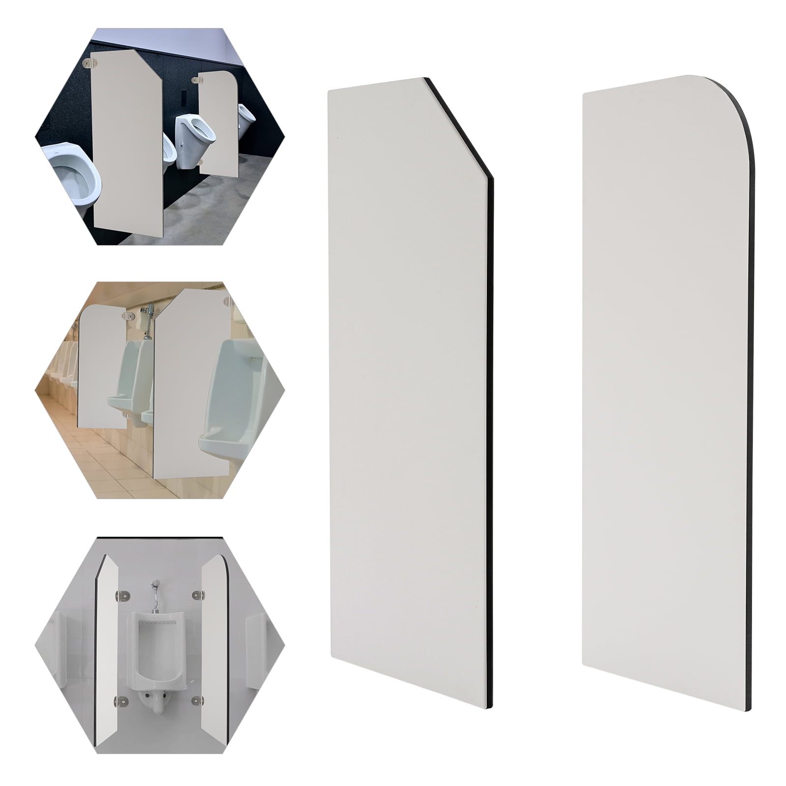 Round Angle Light Grey Bevel Angle Urinal Screen Toilet Partition Wall ...