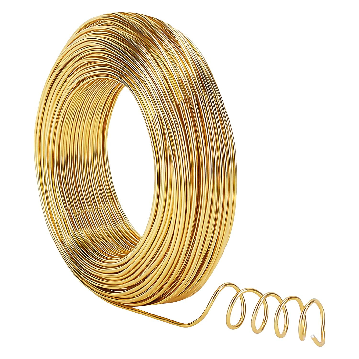 Round Anodized Aluminum Wire Bendable Metal Craft Wire for DIY Jewelry Craft Making Gold 12 ...