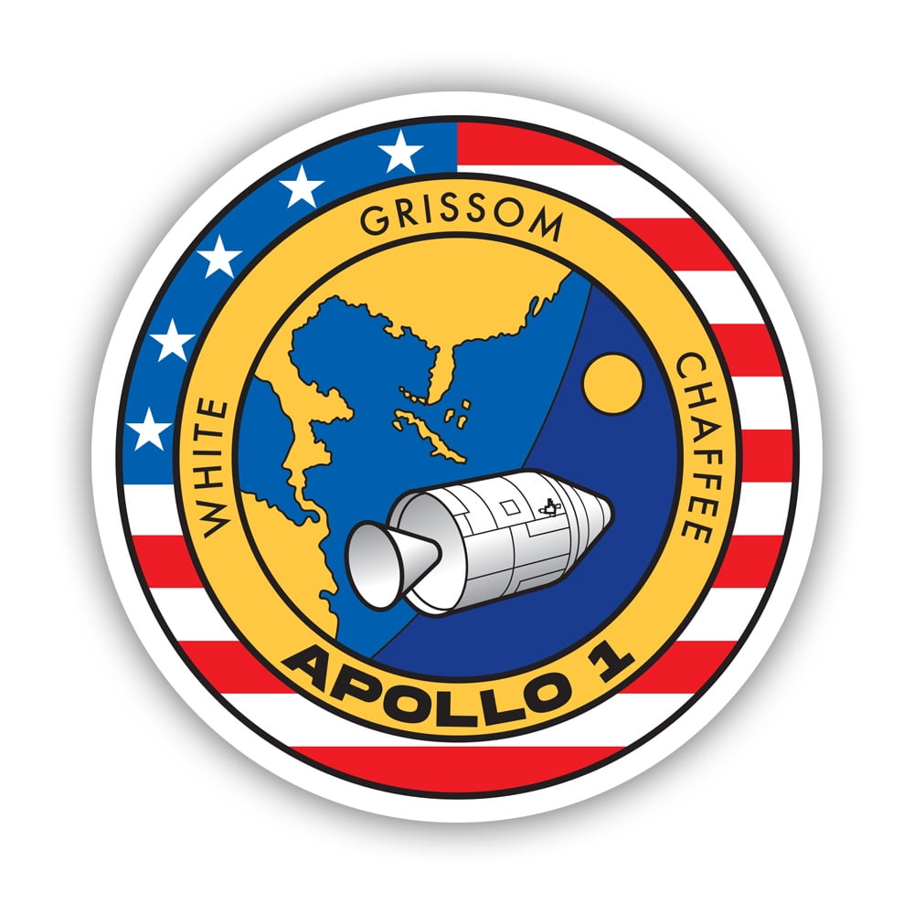 Round Apollo 1 Seal Sticker Decal - Self Adhesive Vinyl - Weatherproof ...