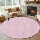 Round Area Rug 5 Ft, Solid Color Washable Non-Slip Circle Carpet for ...