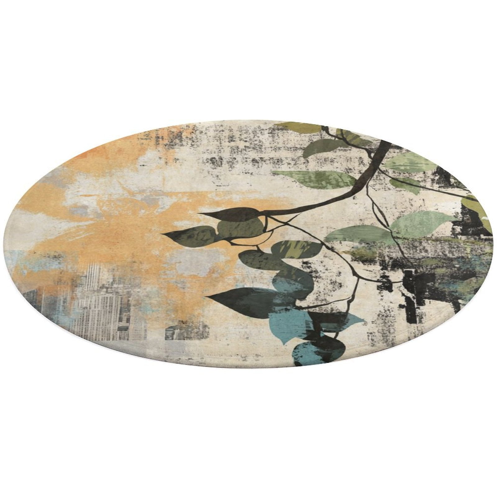 Round Area Rug Bohemian Color Indoor Floor Area Mat Stain-Proof Mat Non ...