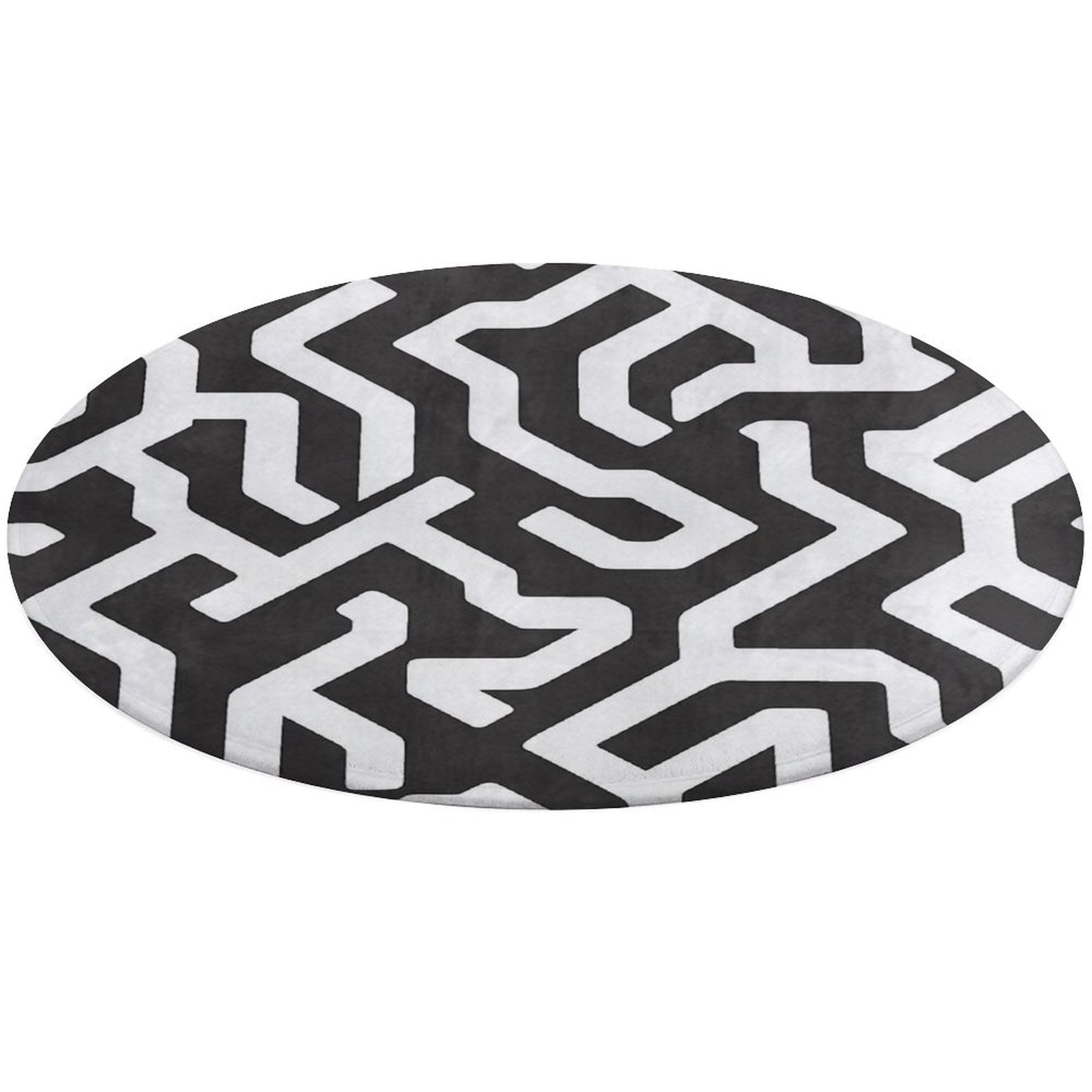 Round Area Rug Bohemian Pattern Indoor Floor Area Mat Stain-Proof Mat ...