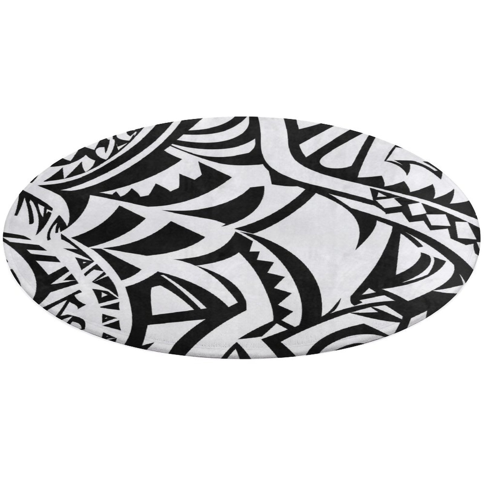 Round Area Rug Bohemian Pattern Indoor Floor Area Mat Stain-Proof Mat ...