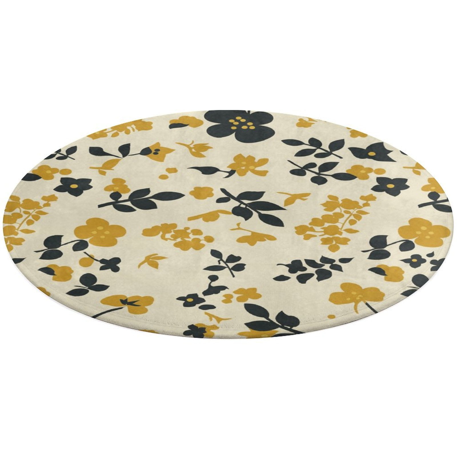 Round Area Rug Colorful Floral Bohemia Indoor Floor Area Mat Stain ...