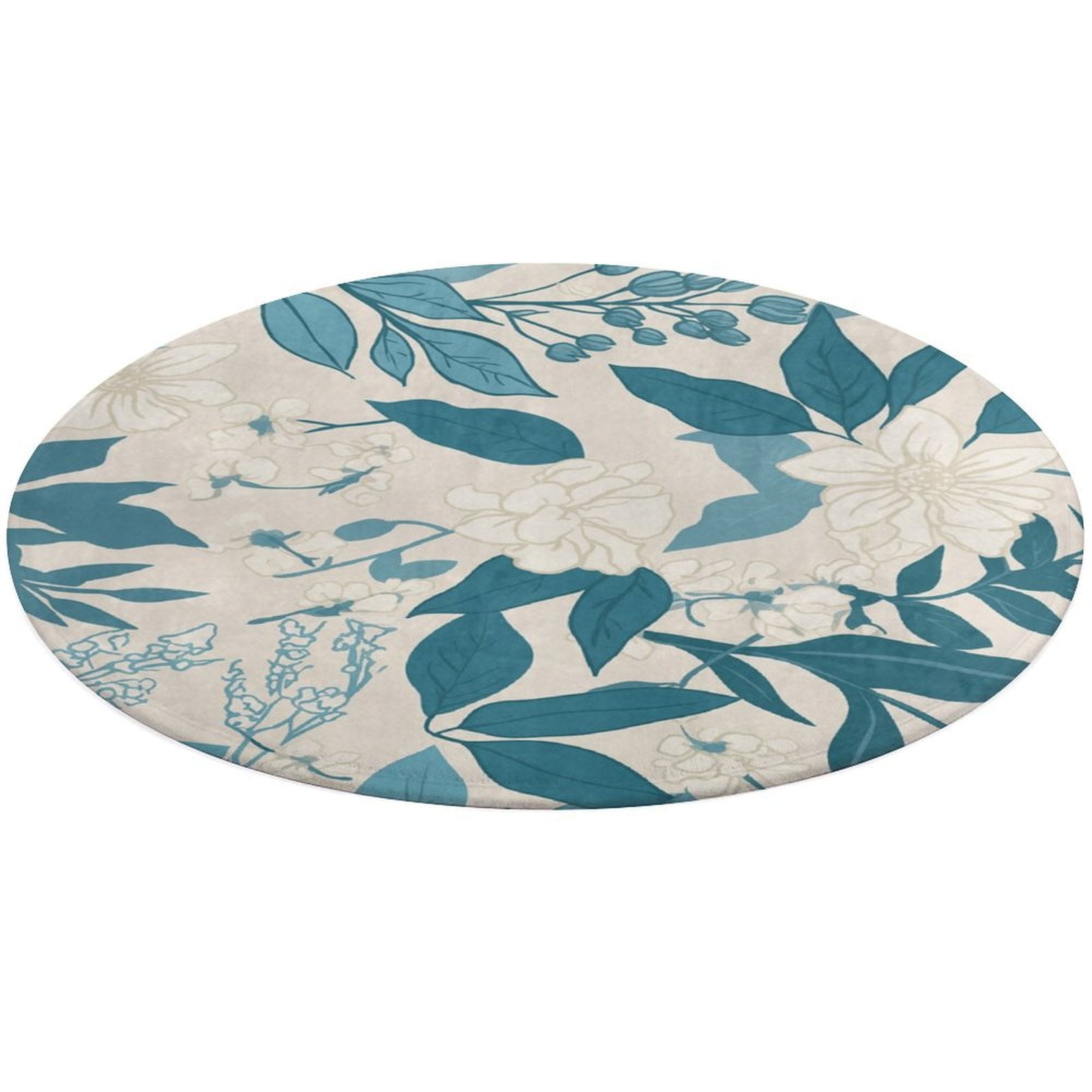 Round Area Rug Colorful Floral Bohemia Indoor Floor Area Mat Stain ...